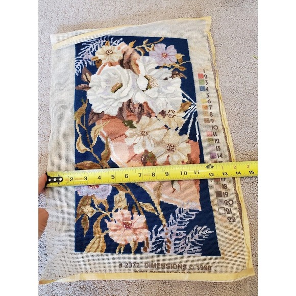 Handmade | Art | Beautiful Needlepoint Floral Art 99 Dimensions 2372 ...